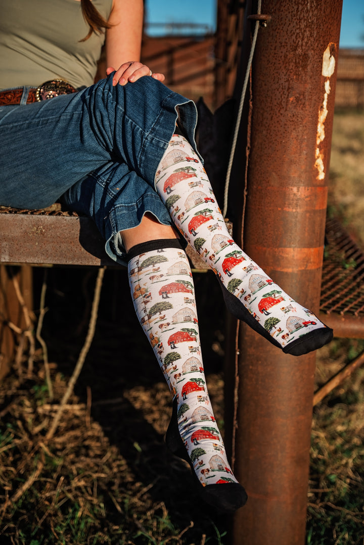 Red Barn Socks - Premium Western Boot Socks for All-Day Comfort